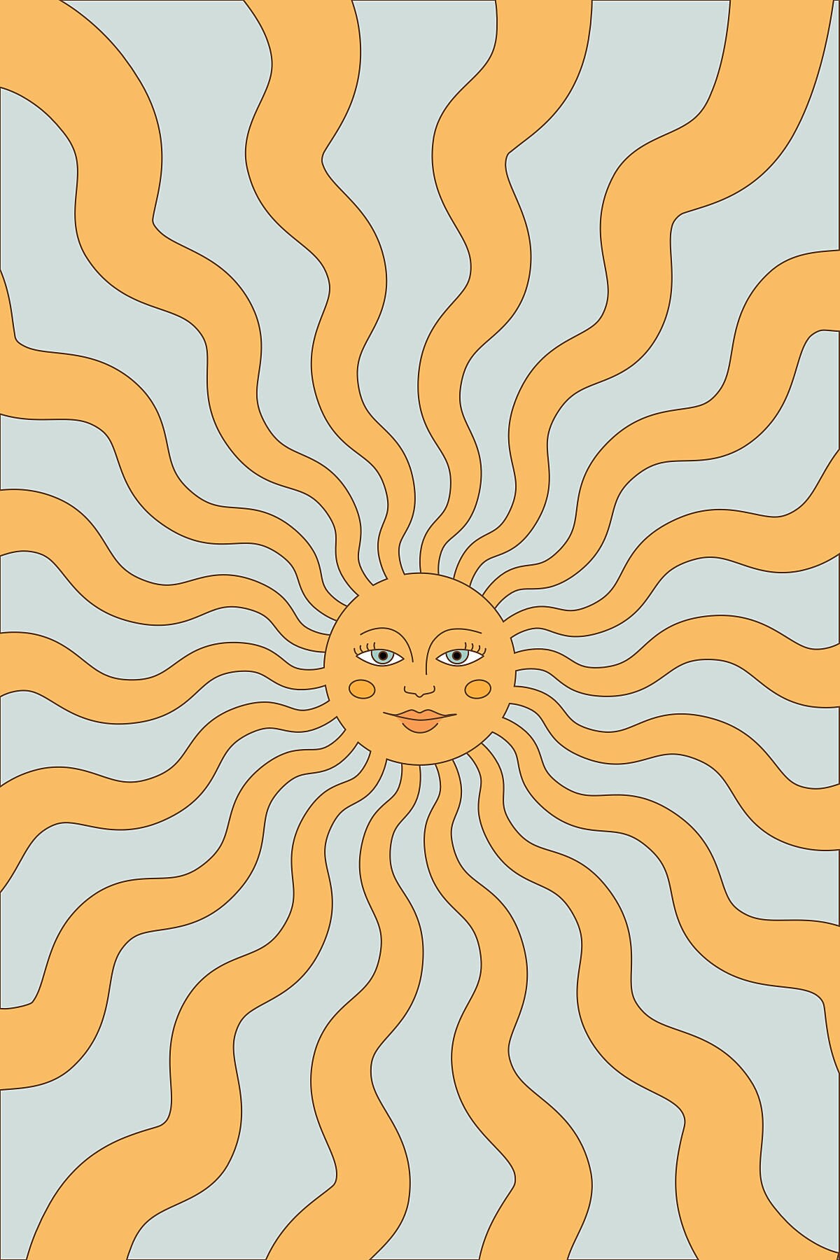 Sunshine Boho Poster - Etsy