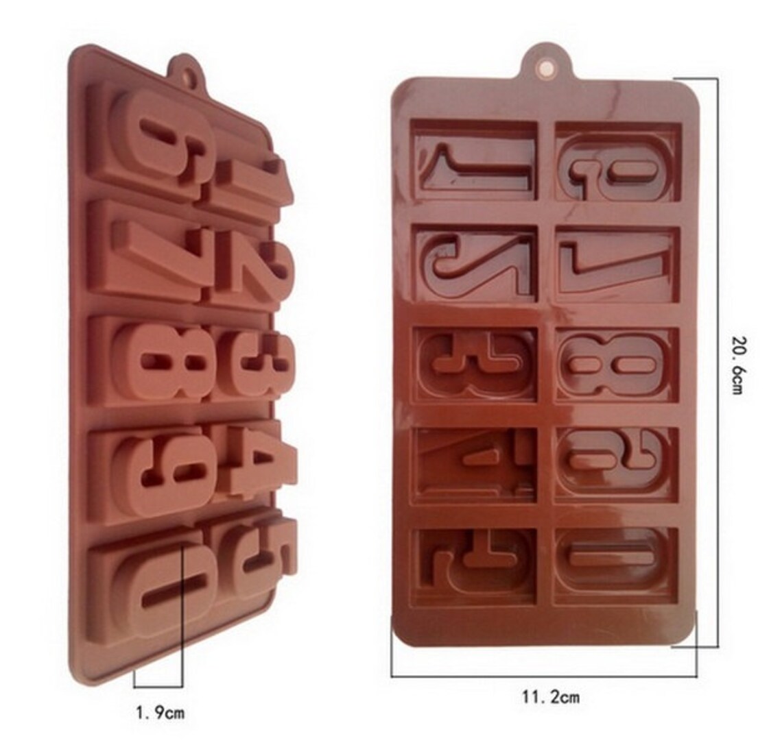 Silicone mold with number from 0 to 9. Plasters Fondant | Etsy