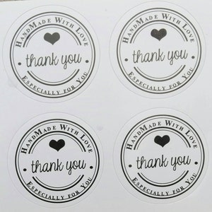 30 30mm Stickers Labels Round With Inscription handmade - Etsy UK