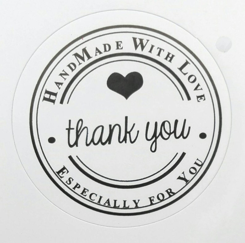 30 30mm Stickers Labels Round With Inscription handmade - Etsy UK