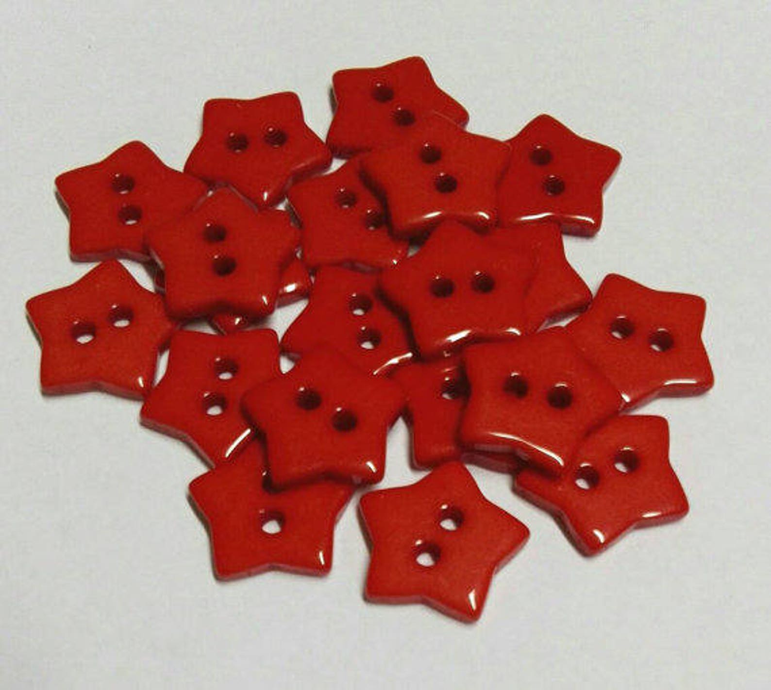13mm Star Buttons 25 Pcs Light Blue White Red Yellow - Etsy