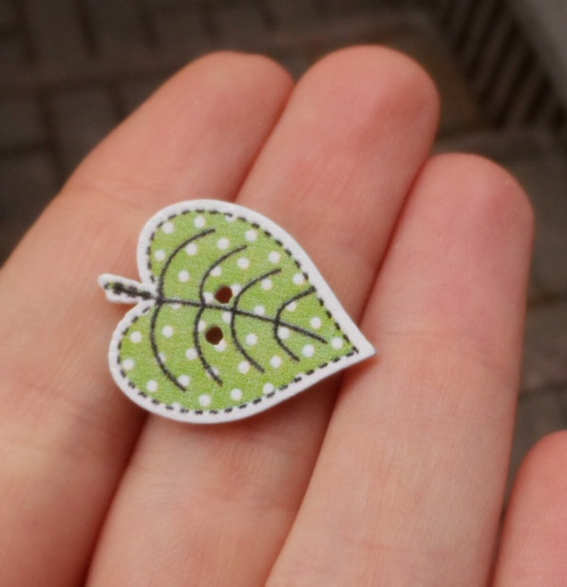 15 Wooden Buttons to Leaf Mix Color 24x19mm - Etsy