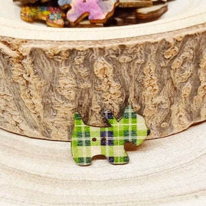 15 Wooden Buttons Shaped of Dog in Fantasy Mixed 28x21mm - Etsy