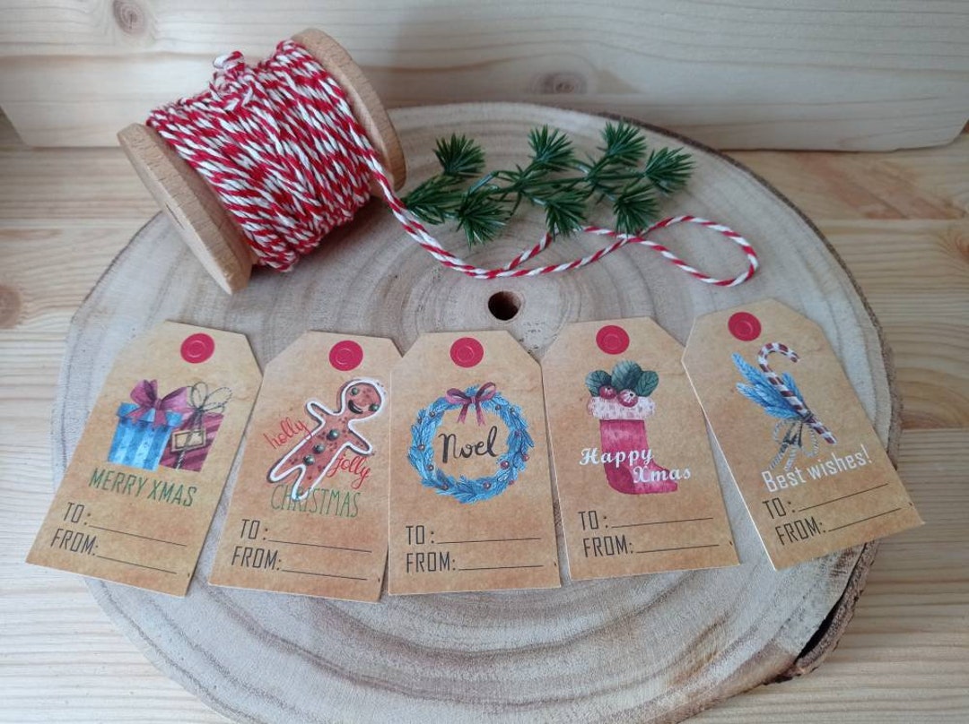 25 Pcs Gift Tag Card Gift Tags Christmas Gift Tag Fantasy 5x5 With ...