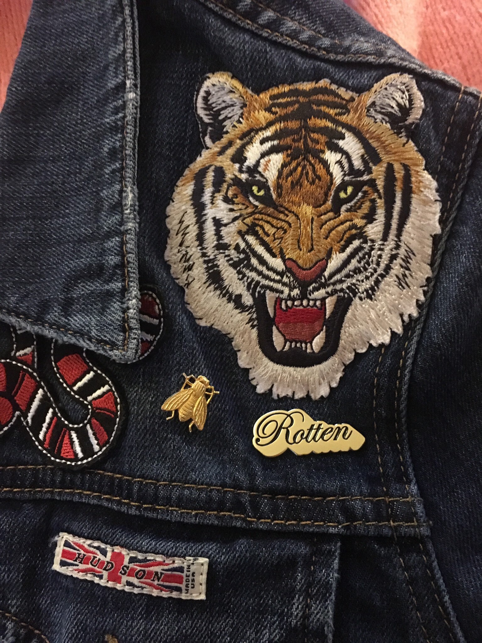 Rotten Gold Lapel Pin Tack Pin With Black - Etsy