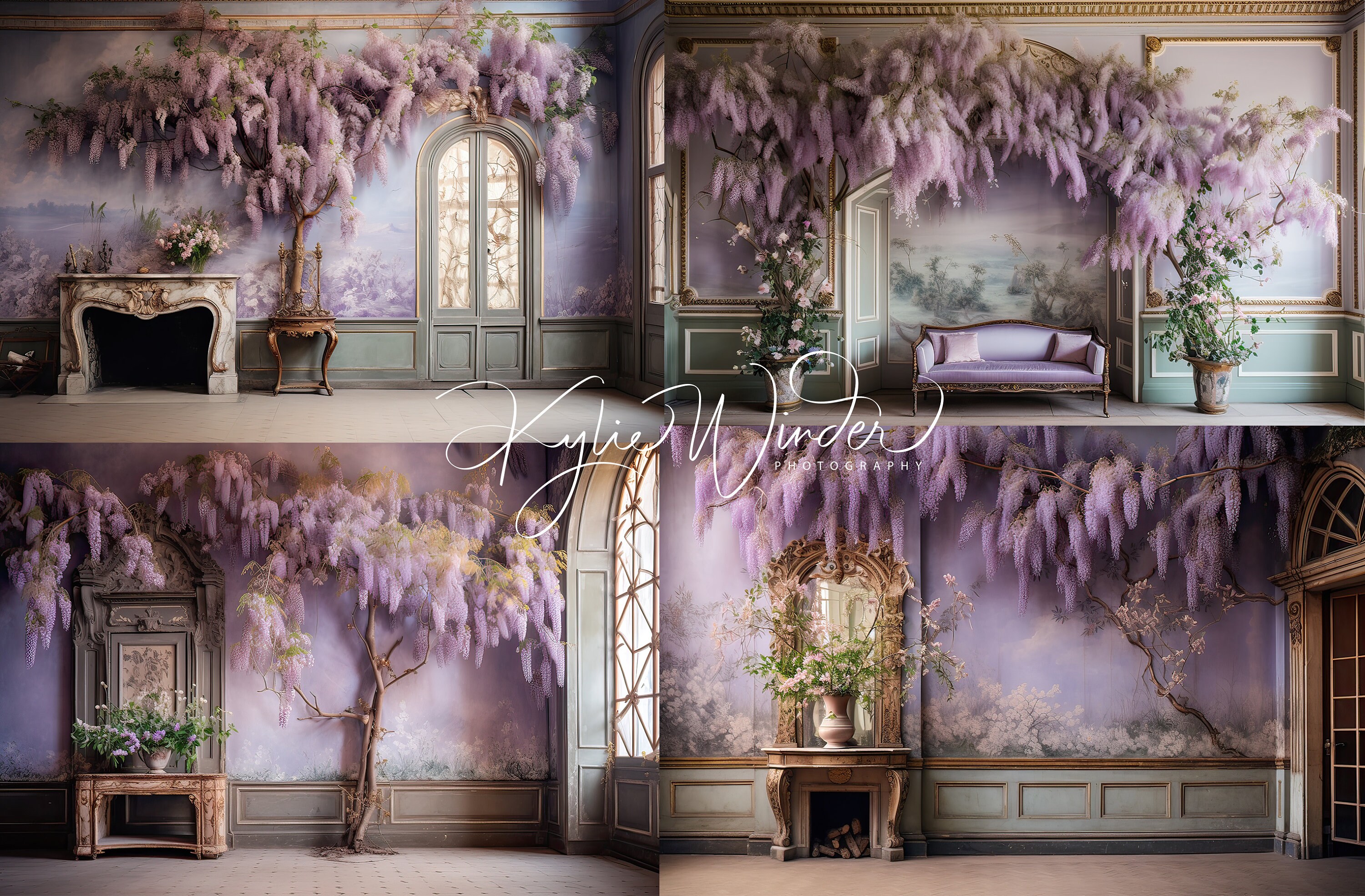 Lilac Digital Backdrop: for Maternity and Portrait Photography. Floral ...