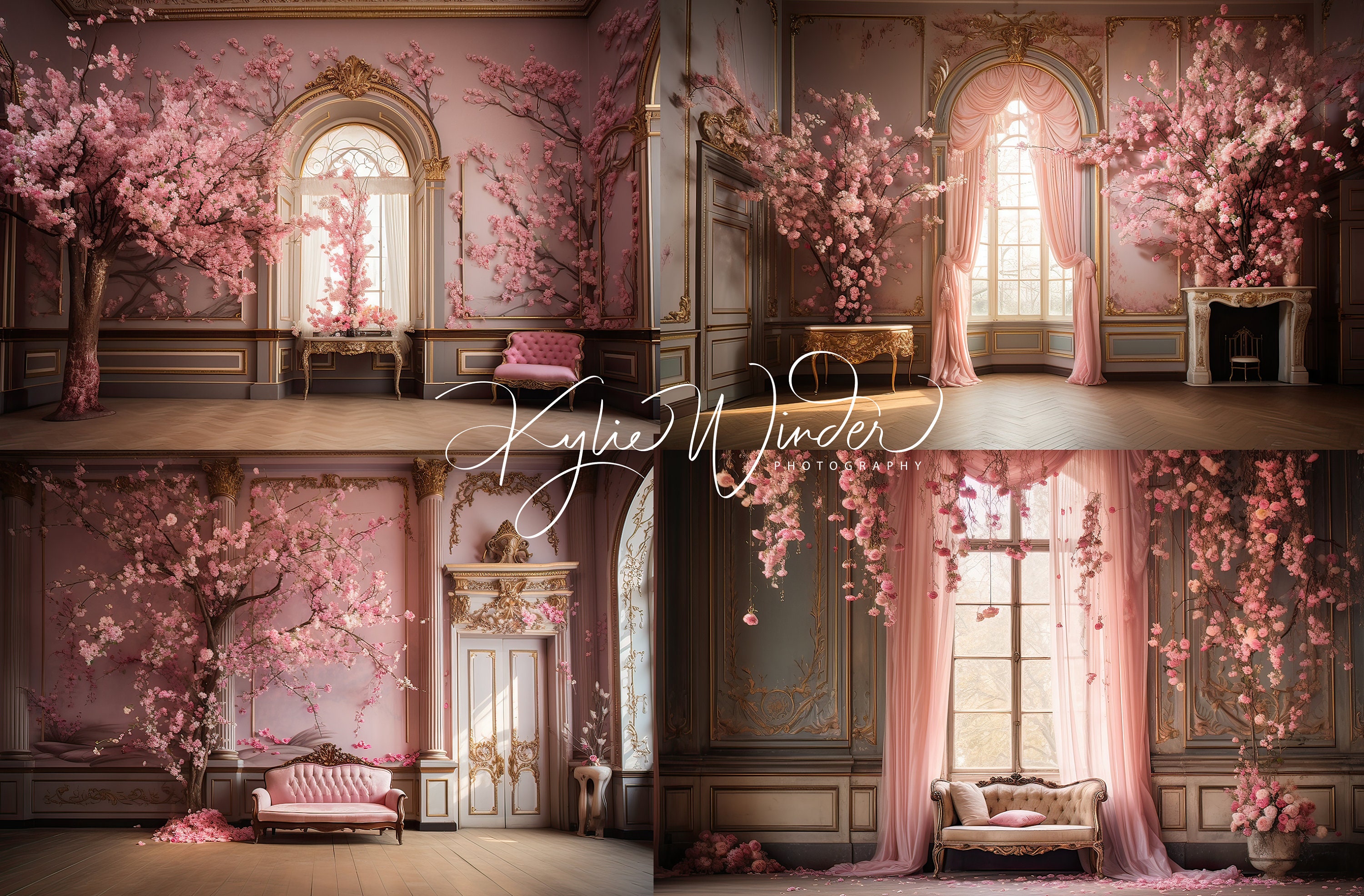 Pink Victorian Room Digital Backdrop: Maternity Photography (PNG) - Etsy