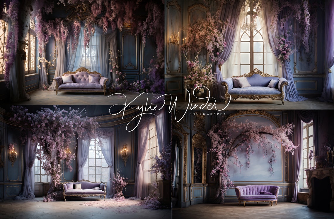 40 Digital Backdrops, Portrait Backdrop, Beautiful Room Digital ...