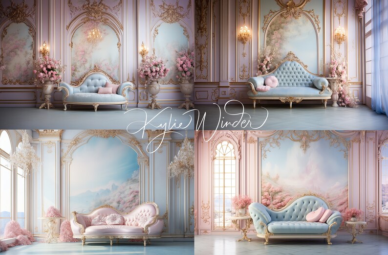 35 Digital Backdrops, Portrait Backdrop, Beautiful Room Digital ...