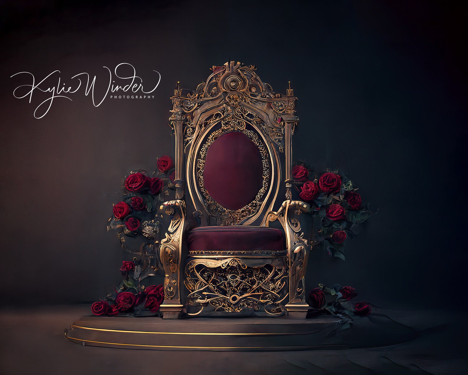10 Gold Digital Backdrop, Digital Thrones, Throne Digital Backdrop ...