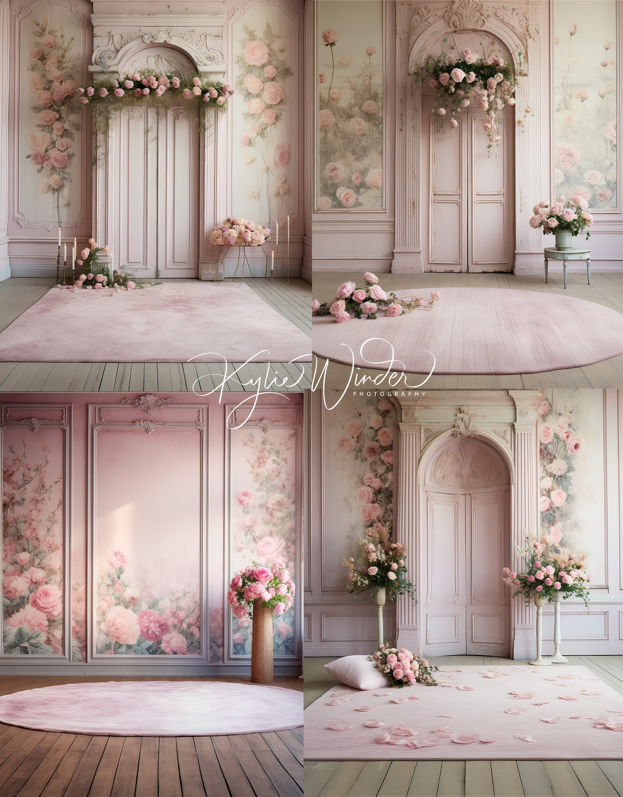 36 Digital Backdrops, Pastels, Portrait Backdrop, Beautiful Room ...