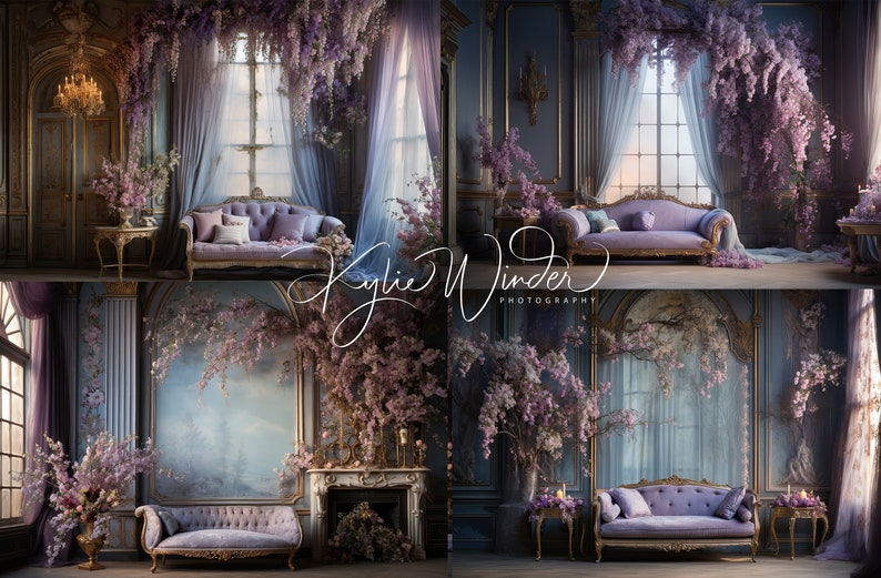 40 Digital Backdrops, Portrait Backdrop, Beautiful Room Digital ...