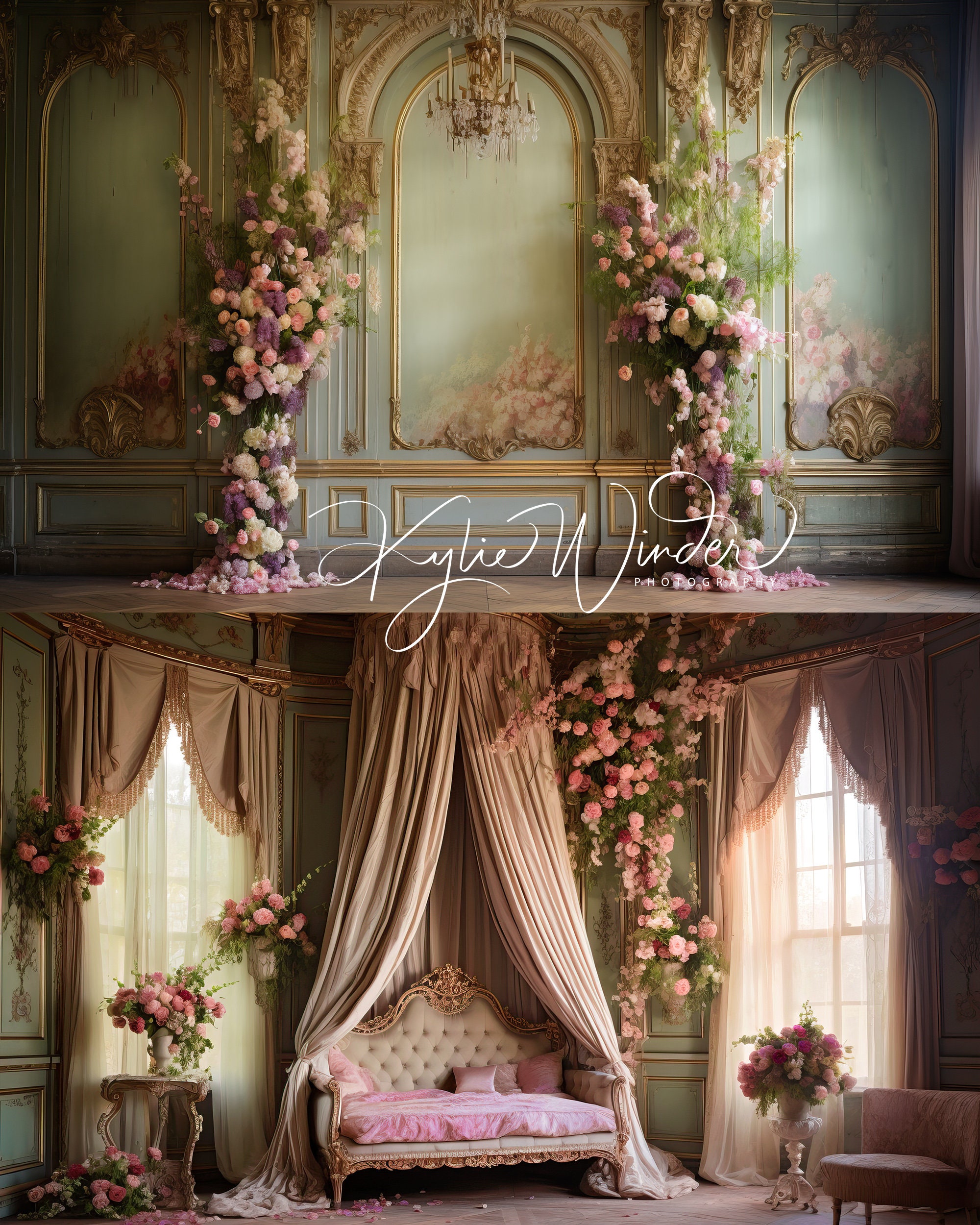 Digital Backdrop, Portrait Backdrop, Beautiful Room Digital Backdrop ...