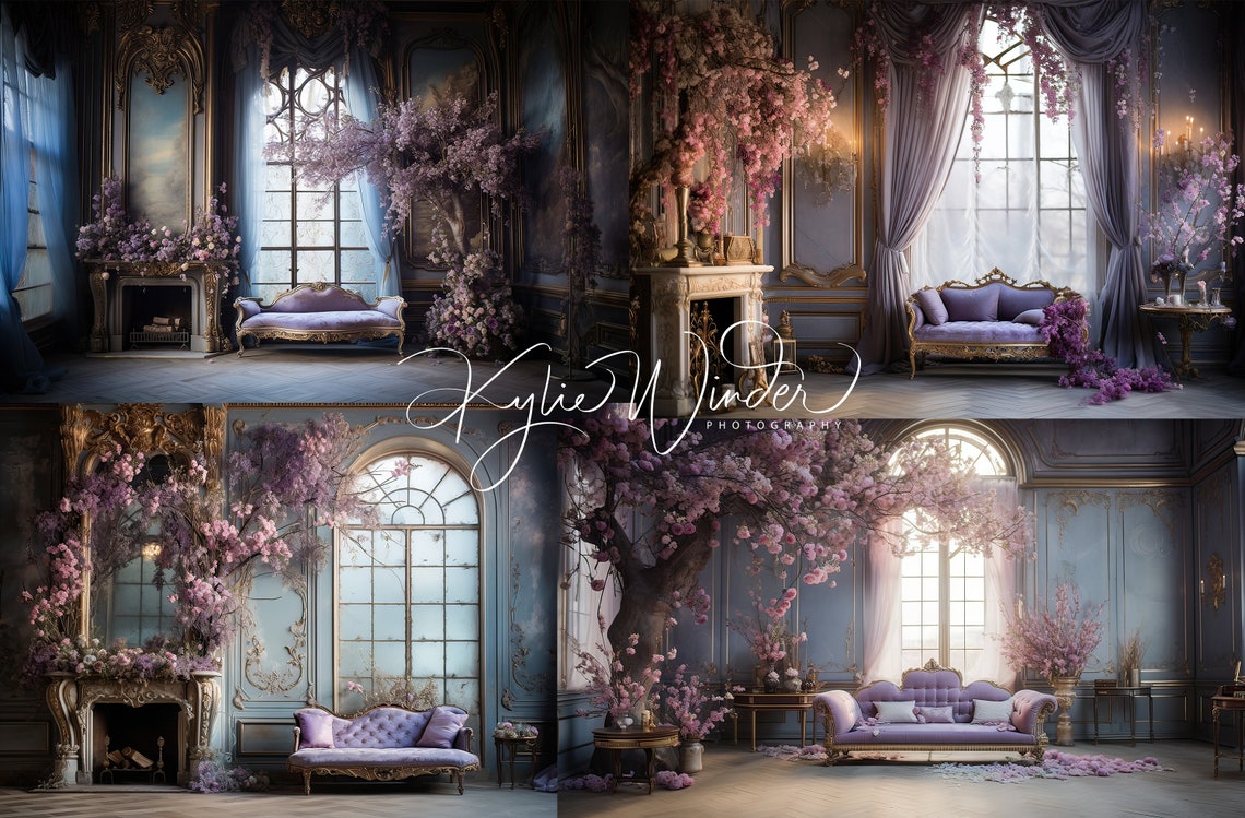 40 Digital Backdrops, Portrait Backdrop, Beautiful Room Digital ...
