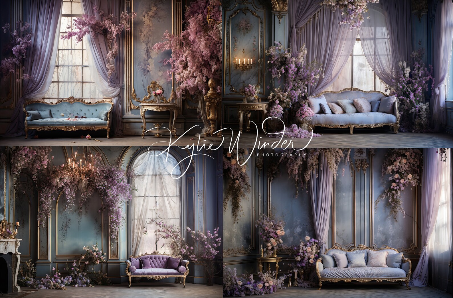 40 Digital Backdrops, Portrait Backdrop, Beautiful Room Digital ...