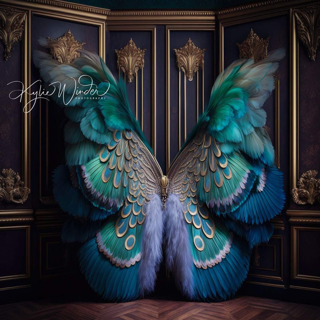 8 Digital Backdrops, Butterfly Wings Backdrops, Maternity Photoshoot ...