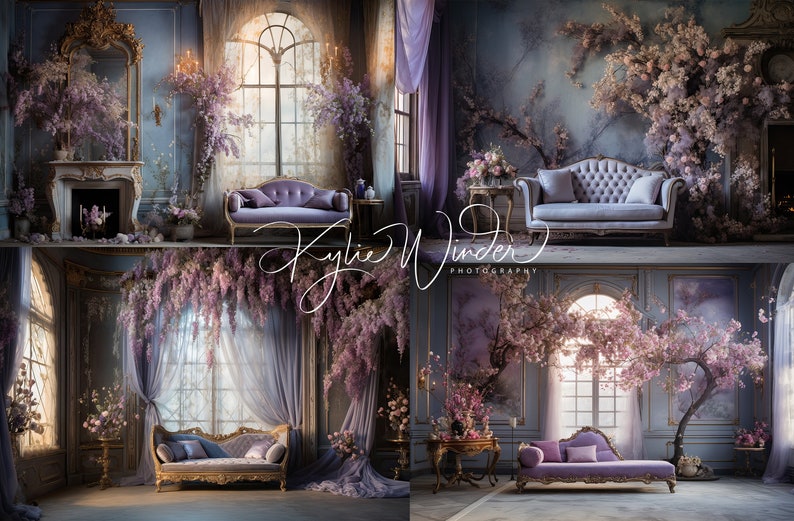 40 Digital Backdrops, Portrait Backdrop, Beautiful Room Digital ...