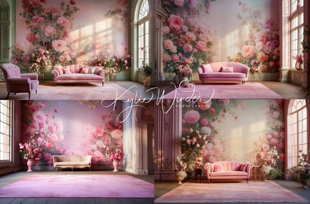 Barbie Digital Backdrop, Pink Rooms, Elegant Barbie, Beautiful Room ...