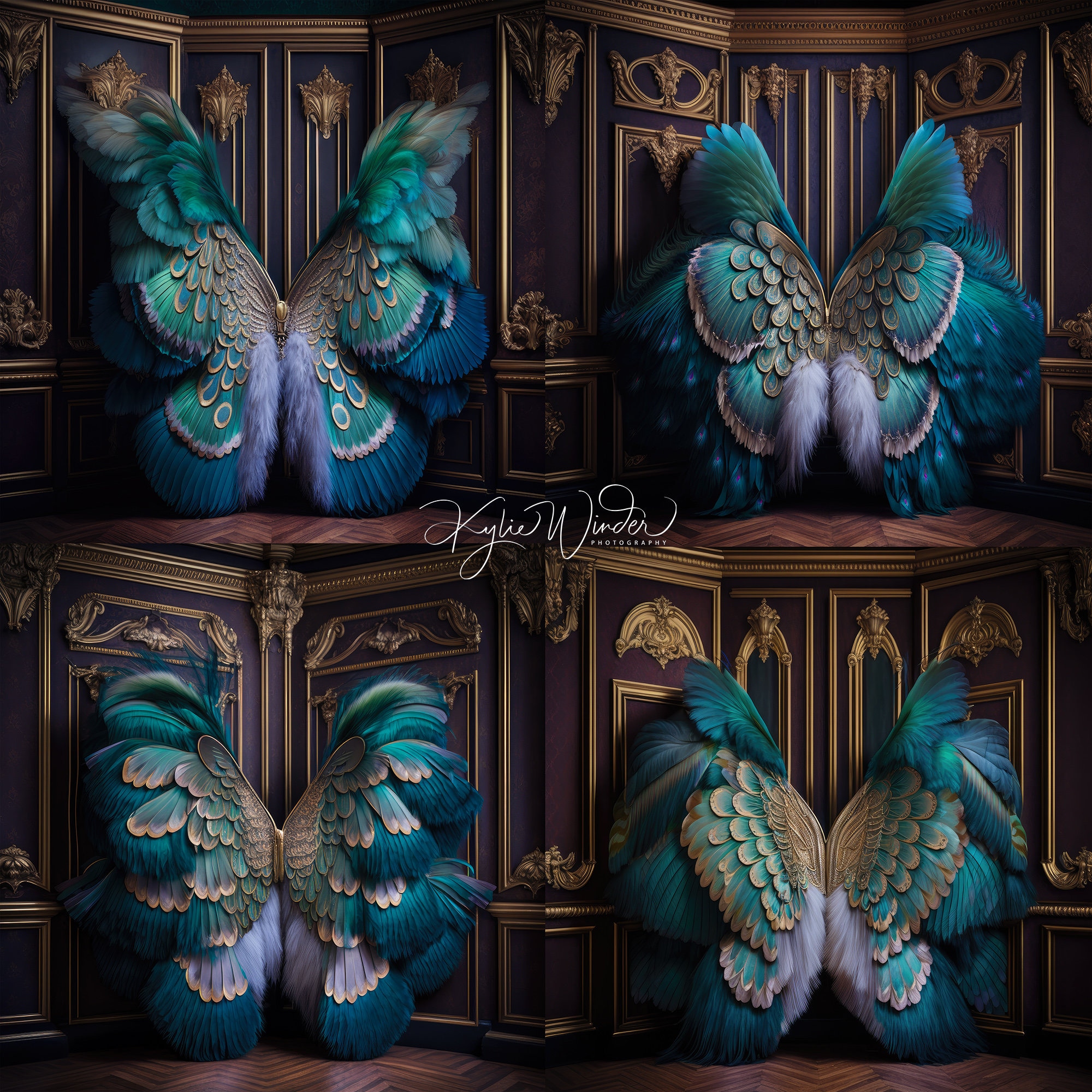 8 Digital Backdrops, Butterfly Wings Backdrops, Maternity Photoshoot ...