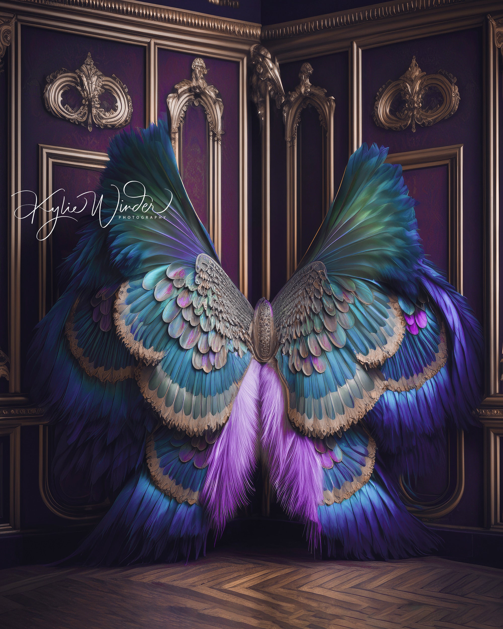 8 Digital Backdrops, Butterfly Wings Backdrops, Maternity Photoshoot ...