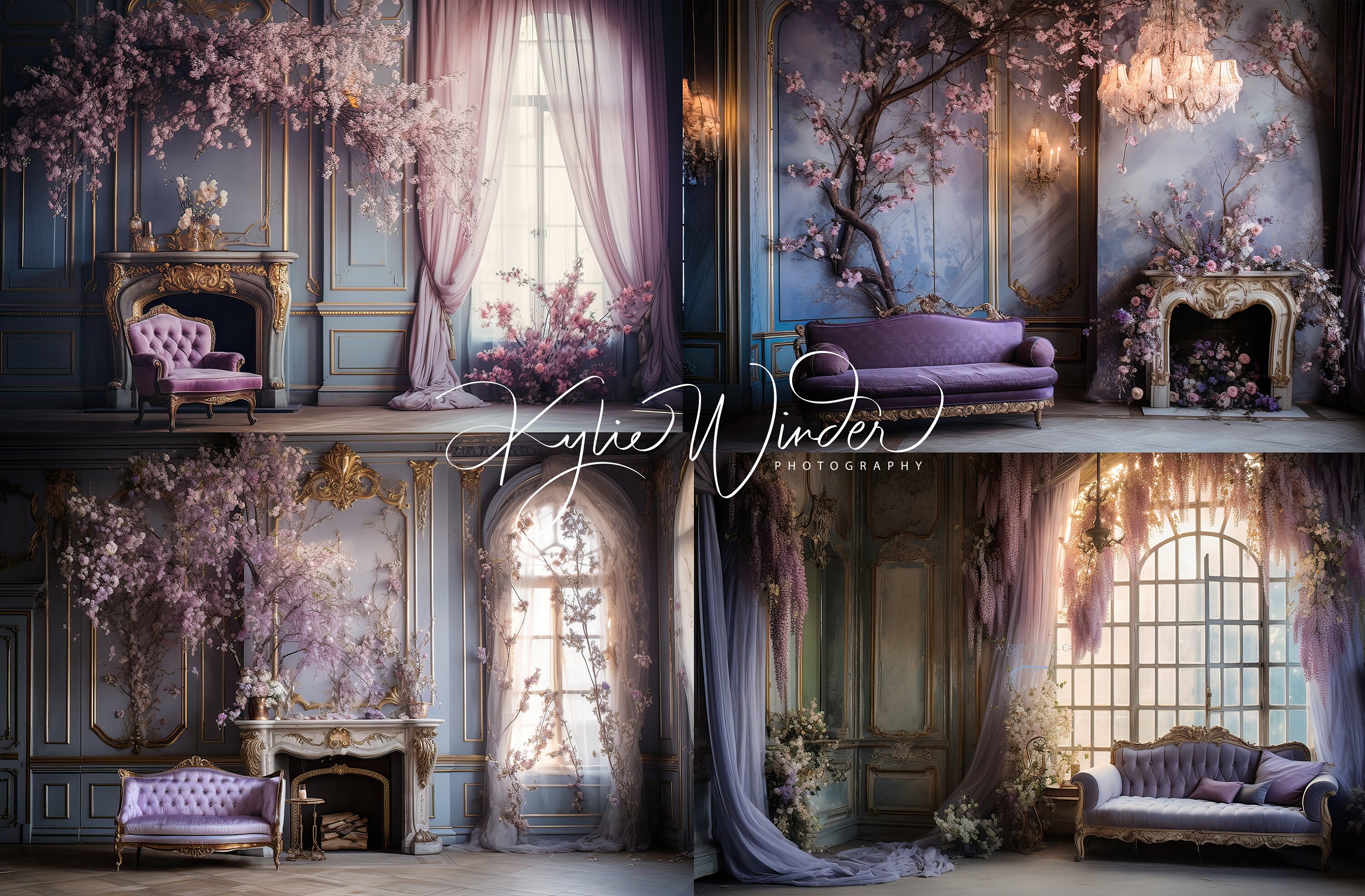 40 Digital Backdrops, Portrait Backdrop, Beautiful Room Digital ...