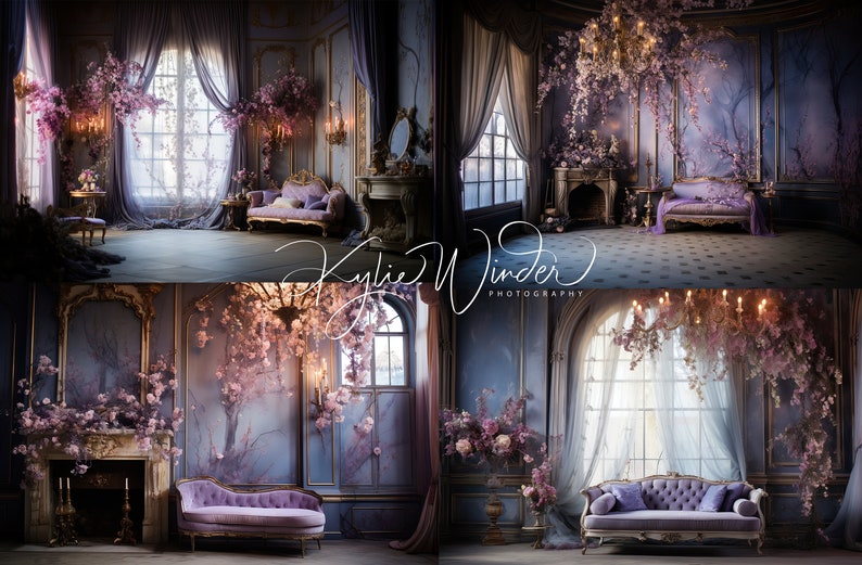 40 Digital Backdrops, Portrait Backdrop, Beautiful Room Digital ...