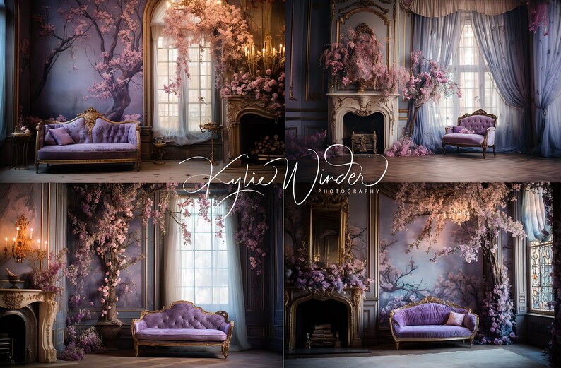 40 Digital Backdrops, Portrait Backdrop, Beautiful Room Digital ...