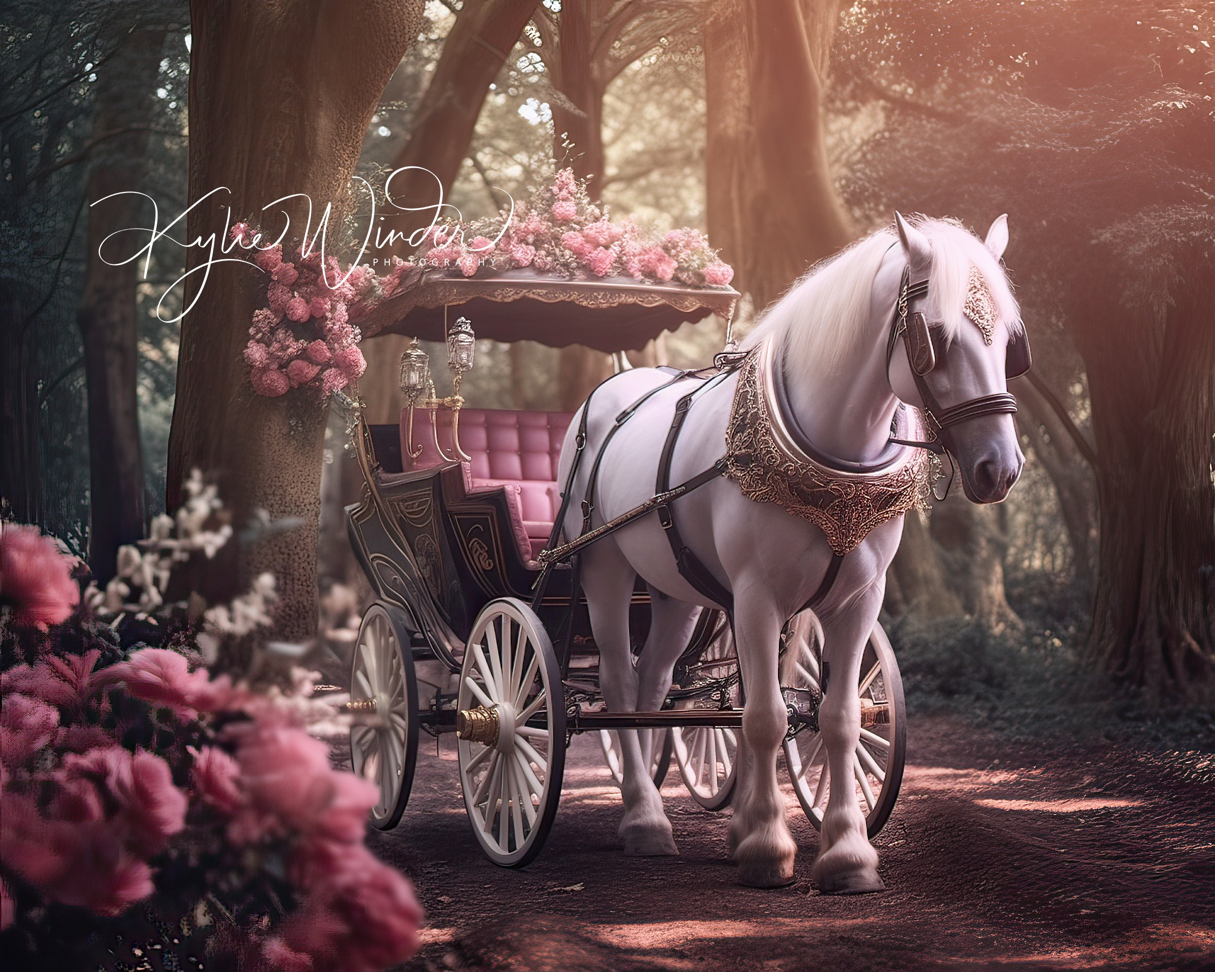 Horse and Carriage Backdrops, Portrait Backdrop, Horse & Carriage ...