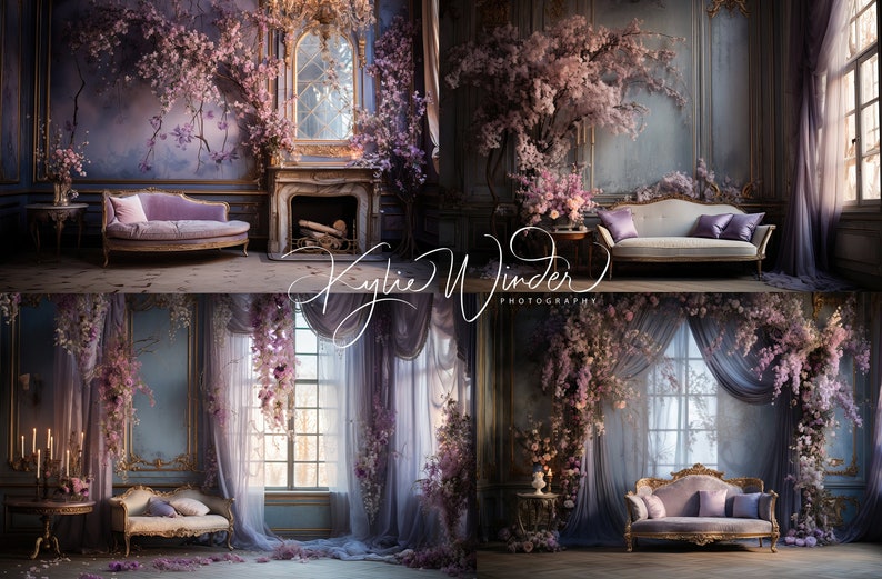 40 Digital Backdrops, Portrait Backdrop, Beautiful Room Digital ...