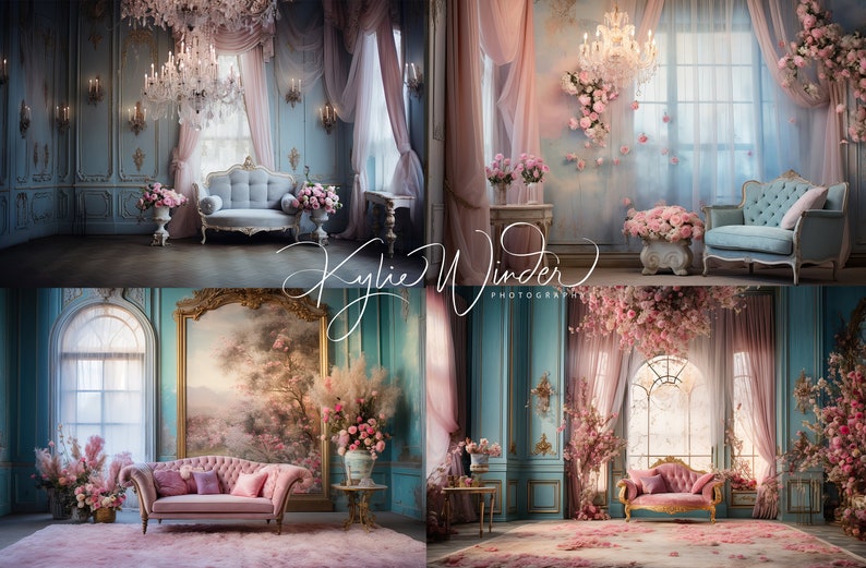 38 Digital Backdrops, Portrait Backdrop, Beautiful Room Digital ...