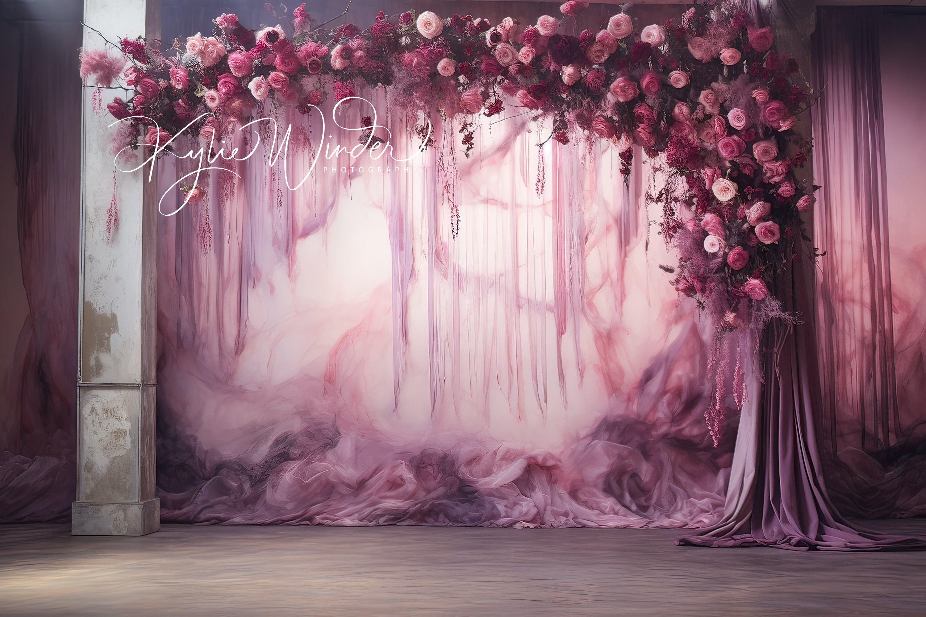 27 Digital Backdrops, Blue and Pink, Portrait Backdrop, Beautiful Room ...