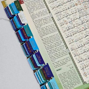 Quran Tabs | Premium Vinyl + Gold Foil Complete Quran Indexing System in English | Surah & Juz ...