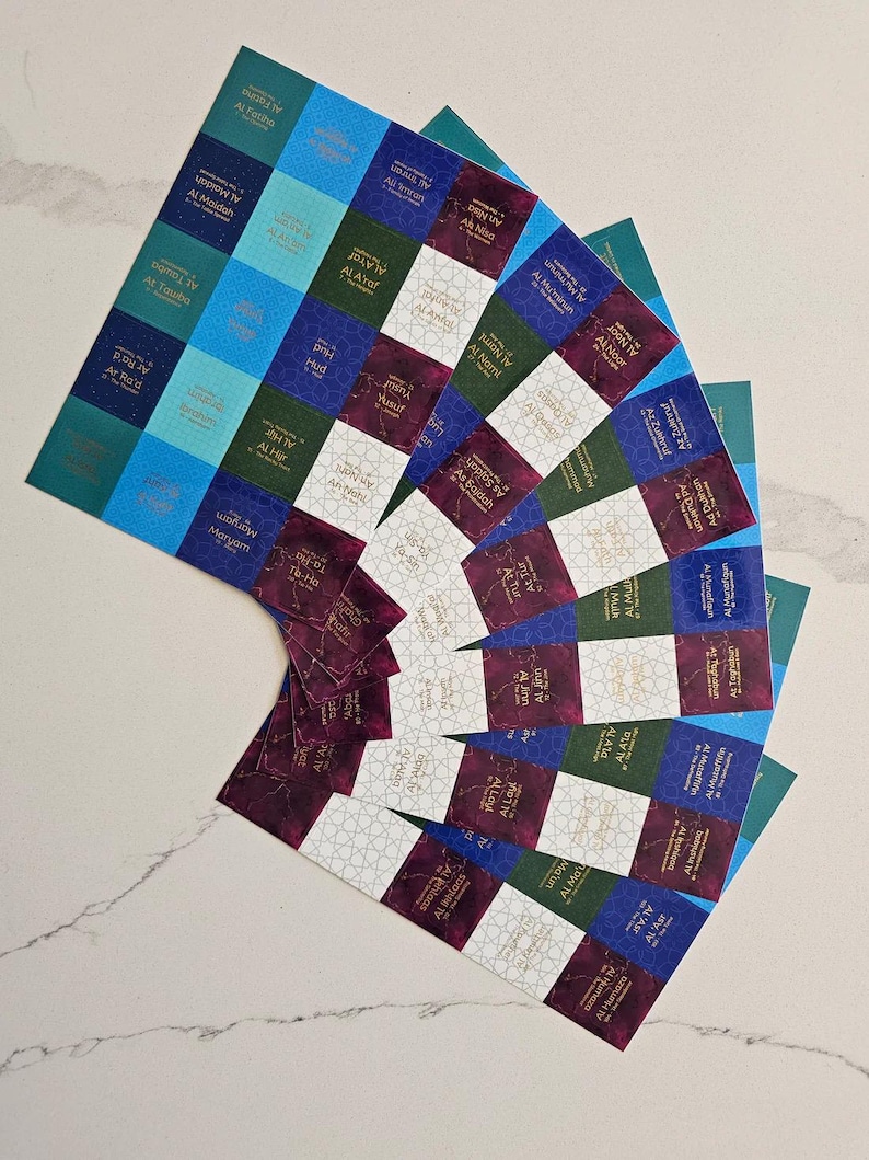 Quran Tabs | Premium Vinyl + Gold Foil Complete Quran Indexing System ...