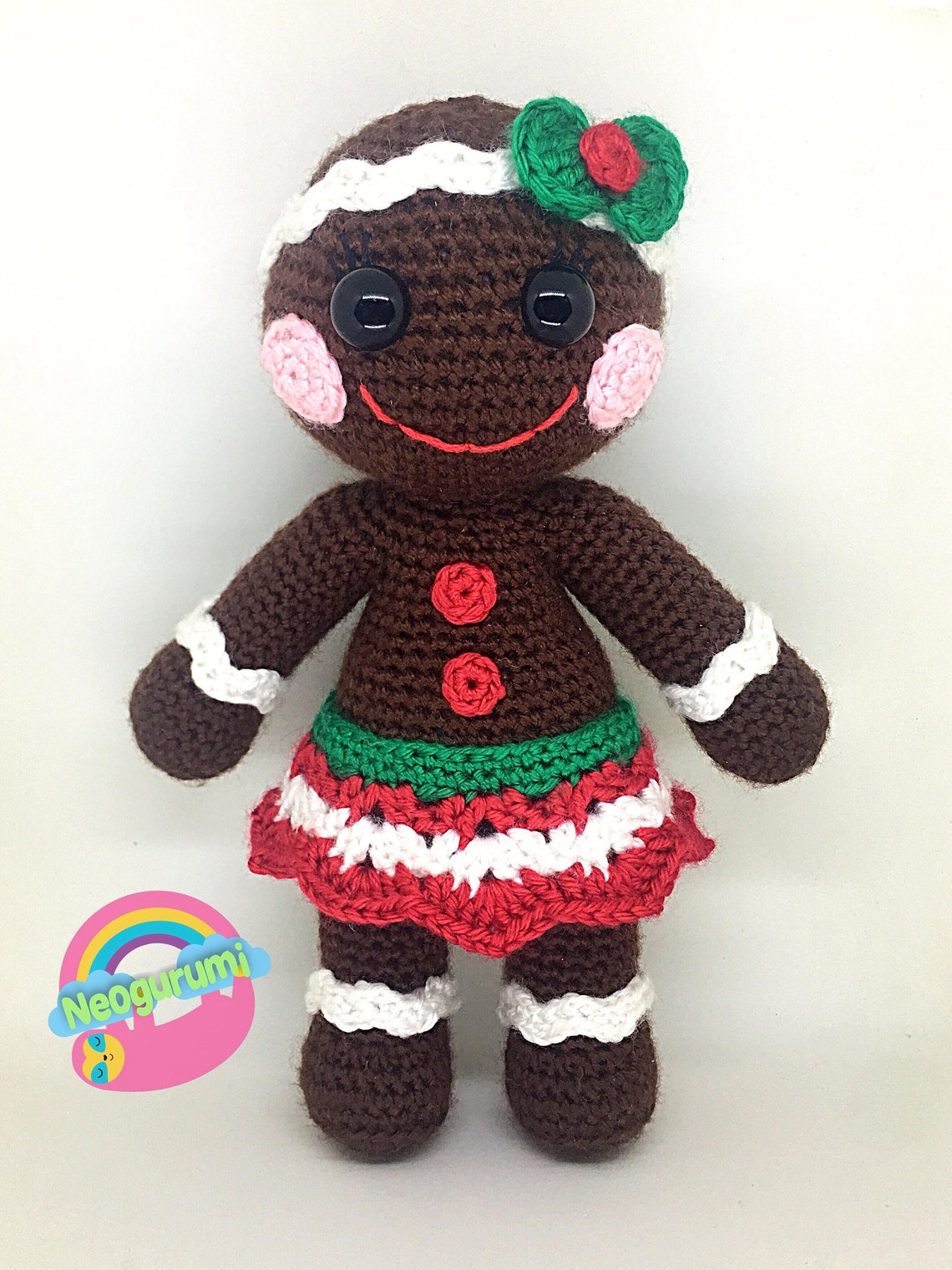 Gingerbread Girl Doll Amigurumi Crochet Pattern - Etsy