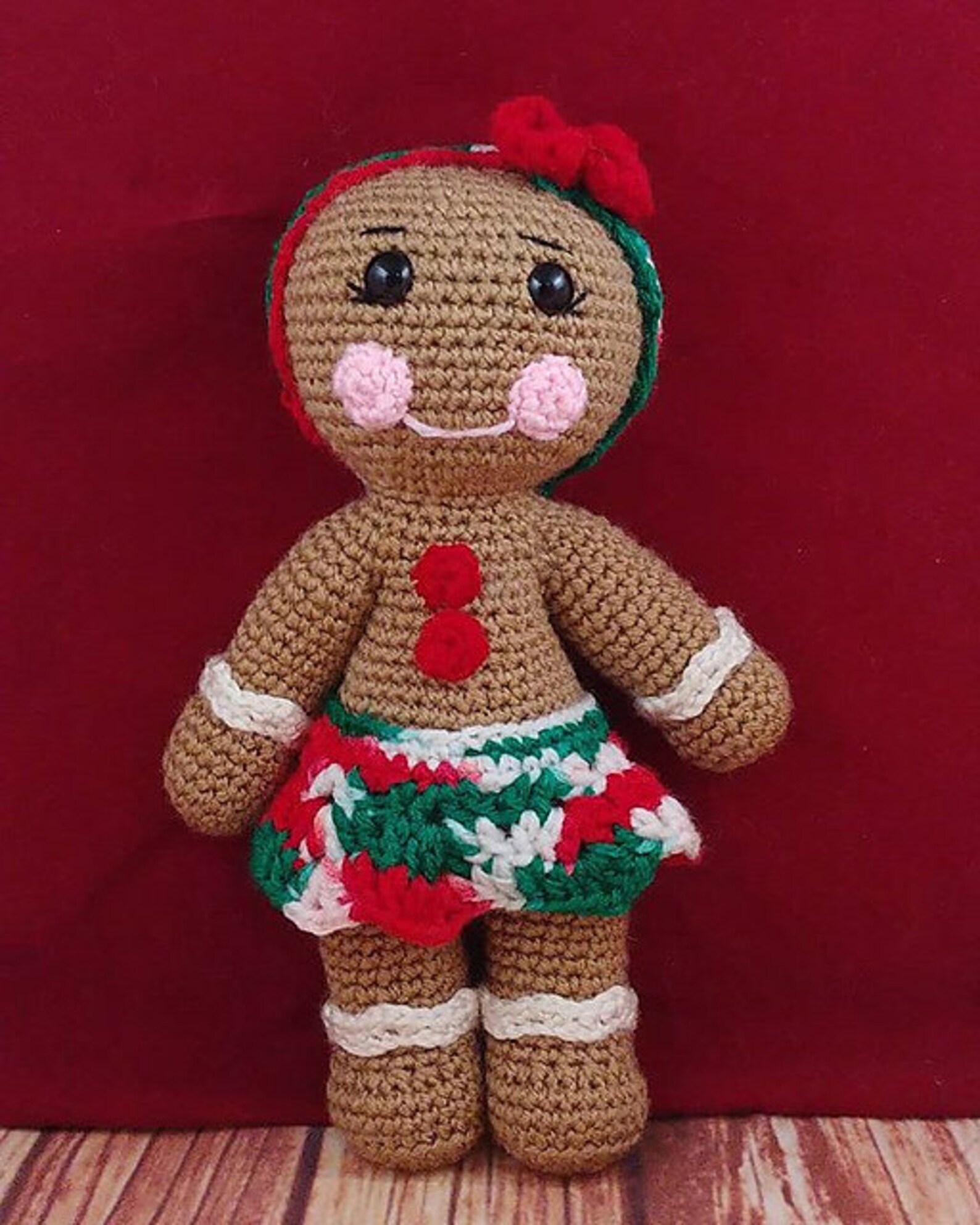 Gingerbread Girl Doll Amigurumi Crochet Pattern - Etsy