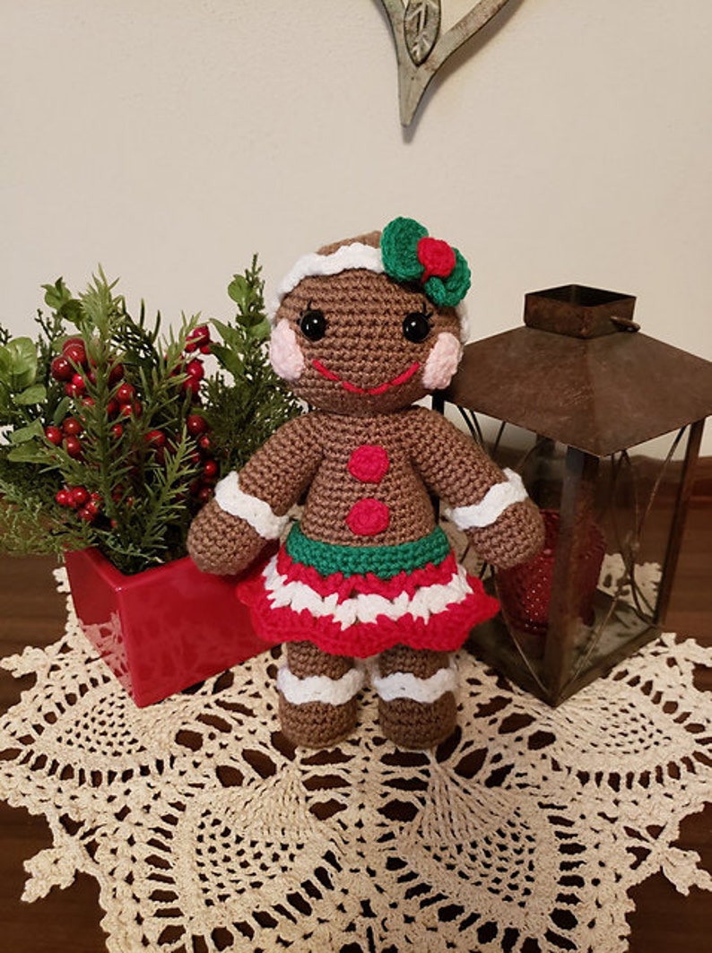 Gingerbread Girl Doll Amigurumi Crochet Pattern - Etsy