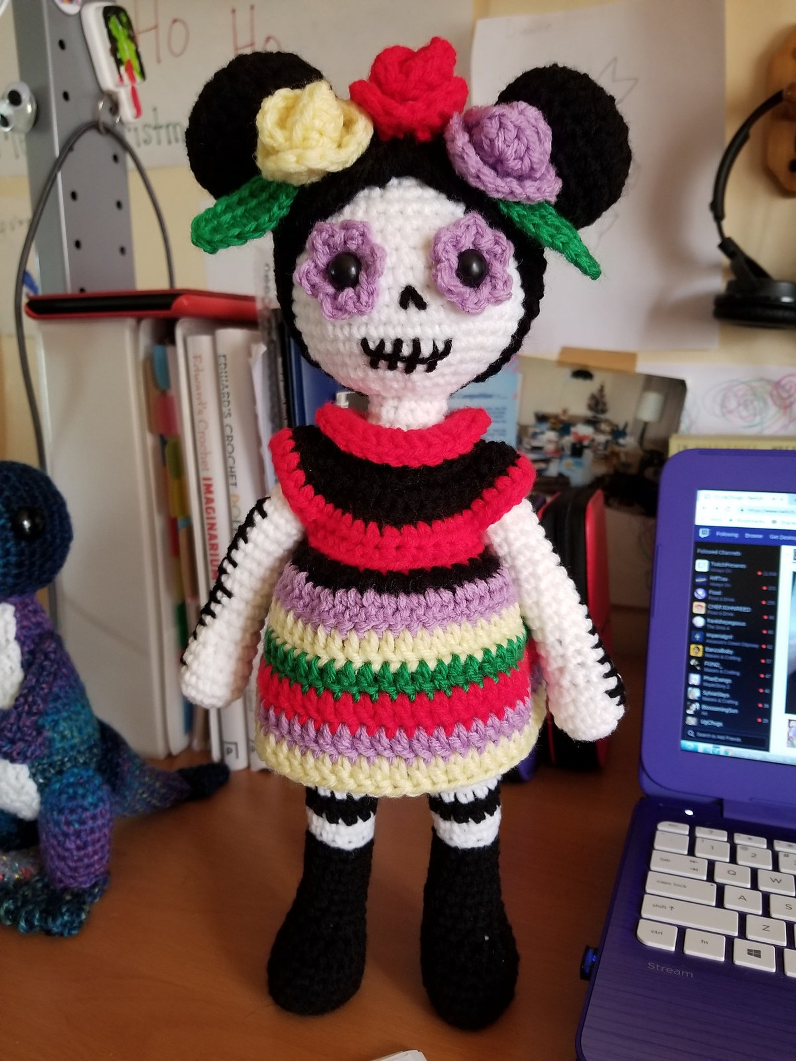 Lucia Day of the Dead Sugar Skull Doll - Amigurumi Crochet Doll Pattern ...