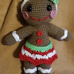 Gingerbread Girl - Doll Amigurumi Crochet Pattern - Etsy