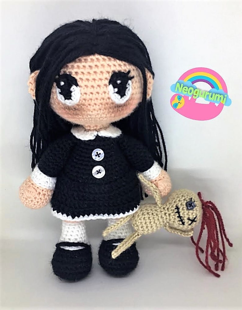 Lillian Doll Halloween/goth Doll Amigurumi Crochet Pattern | Etsy