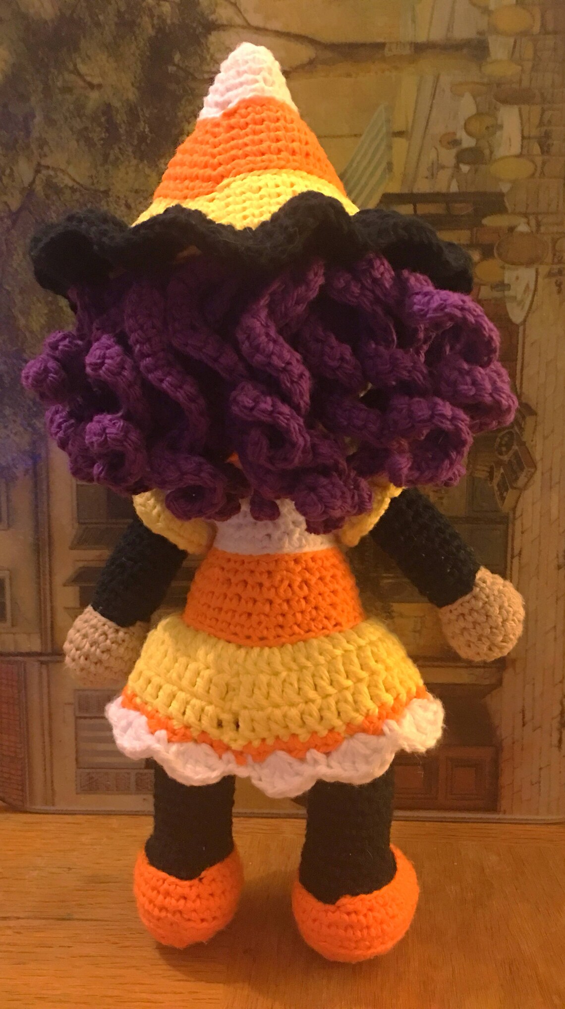 Camilla the Candy Corn Witch Halloween Doll - Amigurumi Crochet Pattern ...
