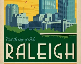Raleigh Nc Postcard - Etsy