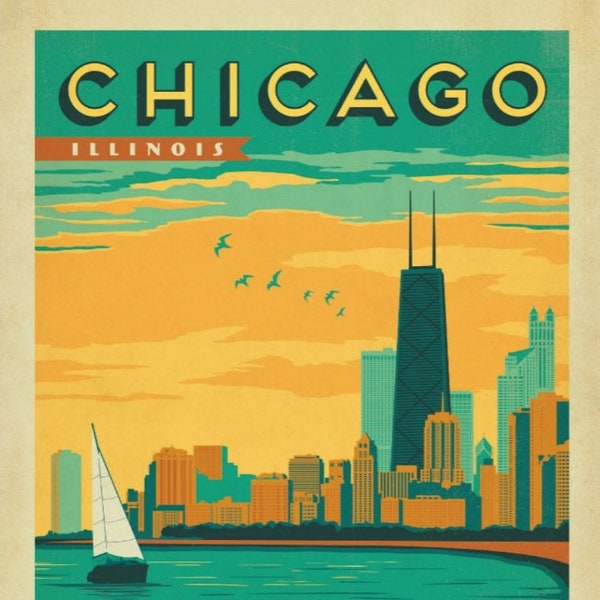 Chicago Postcard - Etsy