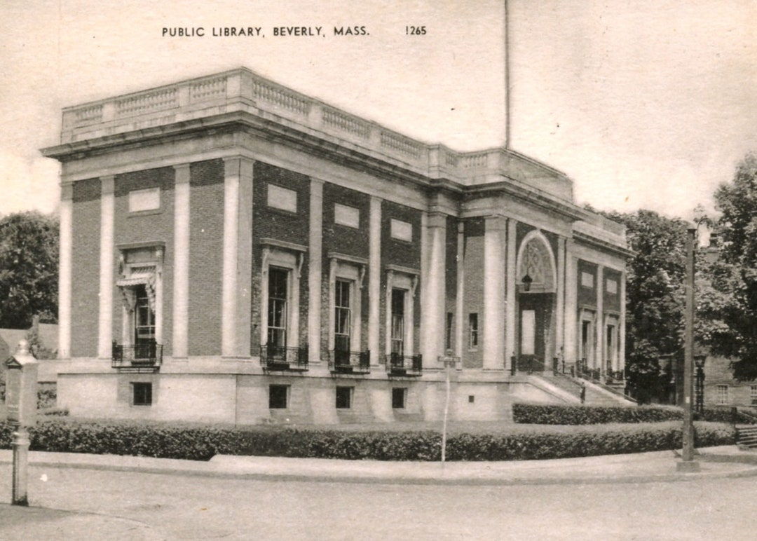 Beverly MA, Massachusetts, Public Library, 1948, Certified, Original ...