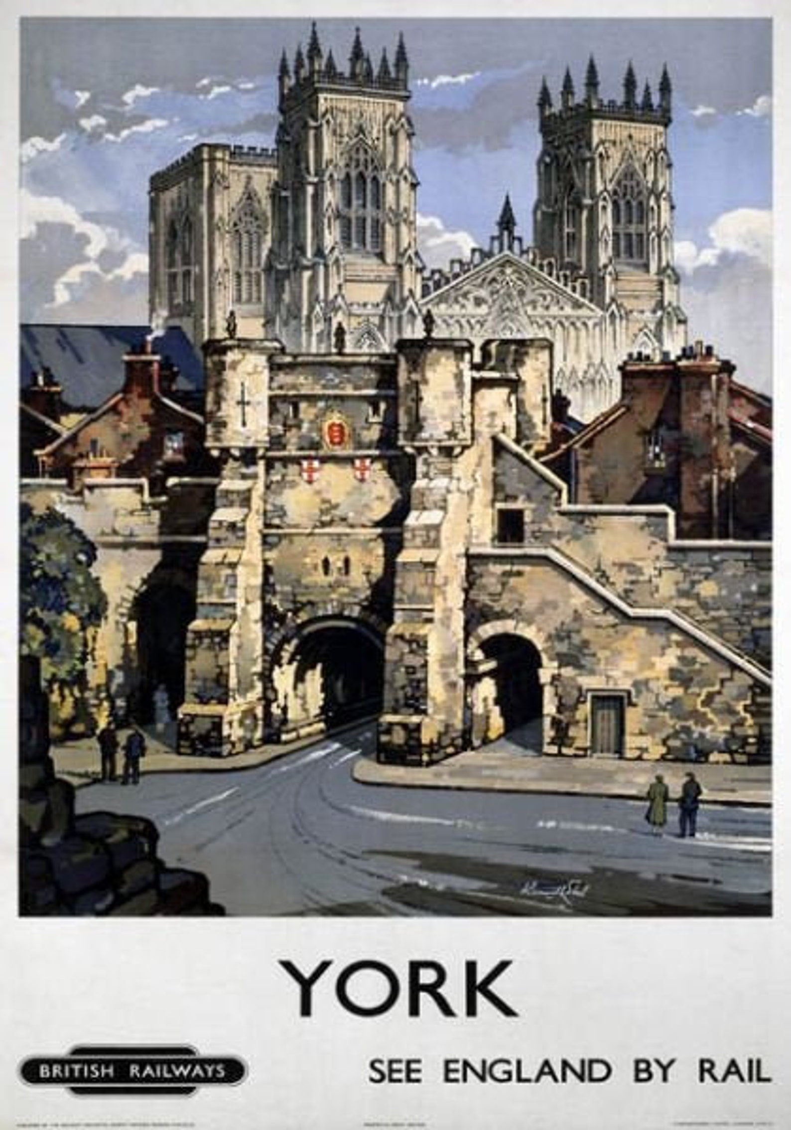 Visit Travel York UK England Travel Poster Style British | Etsy