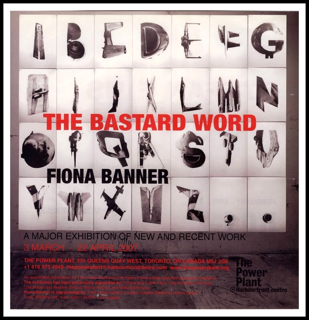 Fiona Banner the Bastard Word Paper Advertisement Modern - Etsy