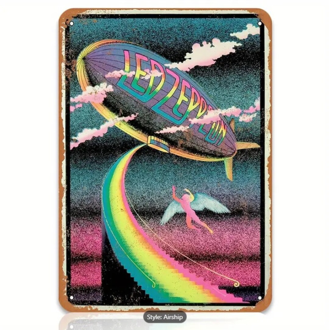 Metal Sign Zeppelin Stairway airship Vintage Bar Wall Decorative Metal ...