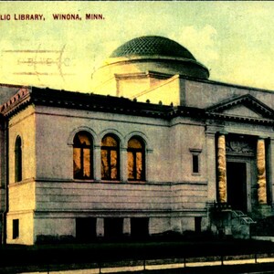 Winona MN, Minnesota, Free Public Library, C1910, Vintage Modern ...