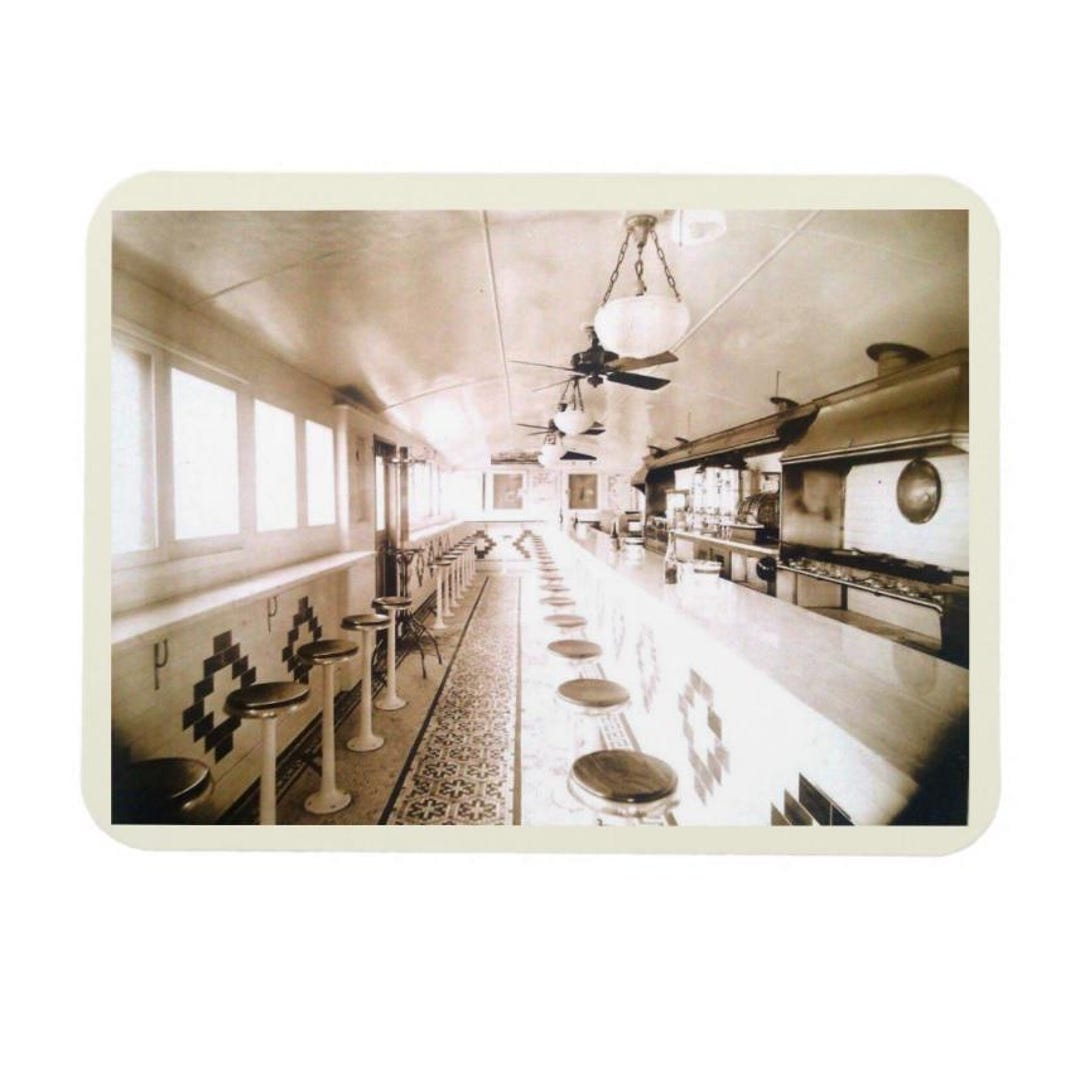 Diner Interior, 1920s Deco Vintage Inspired Fridge Magnet - Etsy