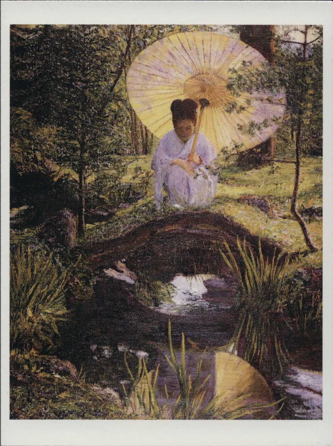 Art, Lilla Cabot Perry, in a Japanese Garden, C1900 Modern Greeting ...