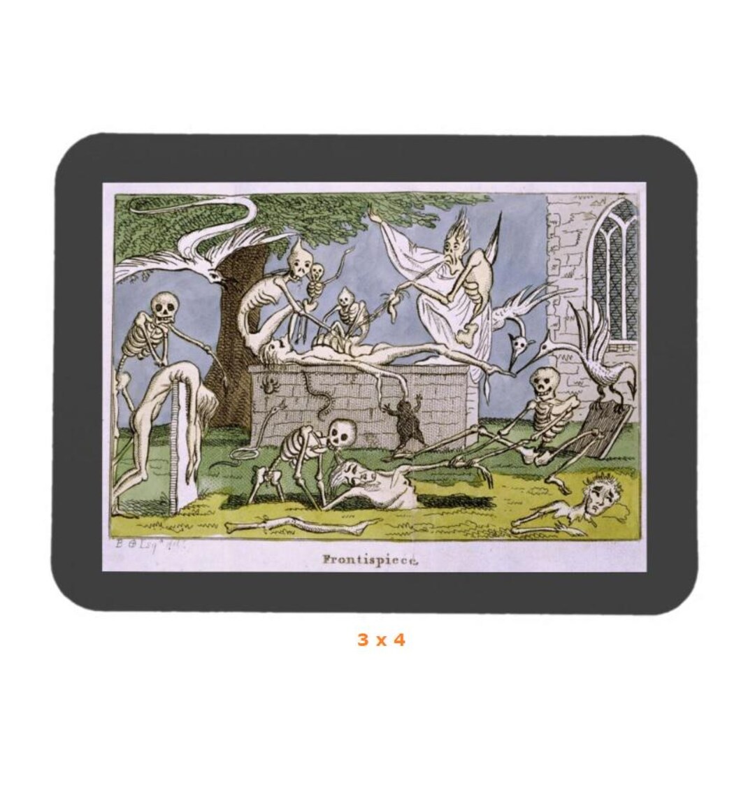 Danse Macabre, Halloween, Scary Scene, Vintage Inspired Magnet - Etsy